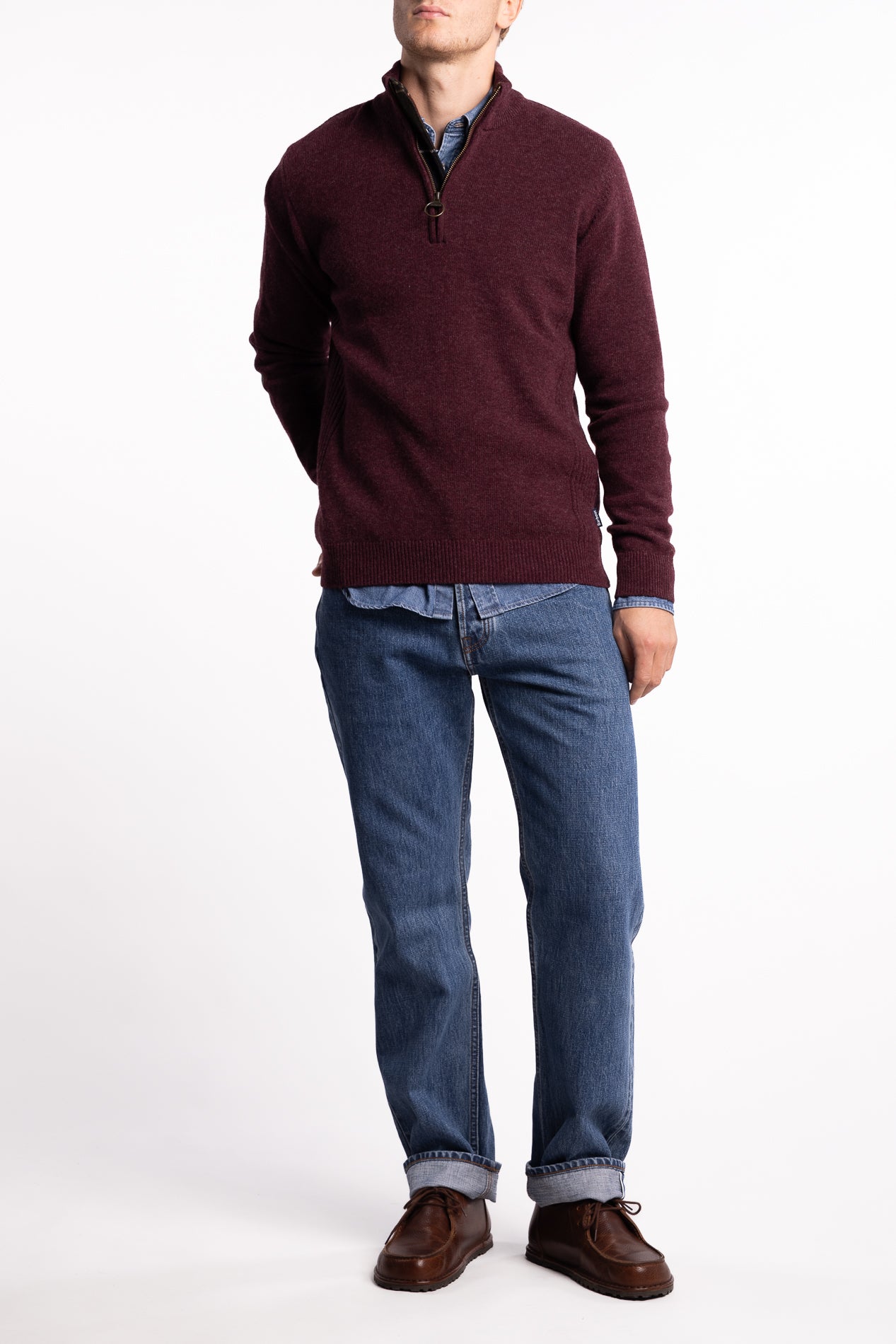 Holden Half Zip Jumper Ruby Marl | Barbour – Bogartstore